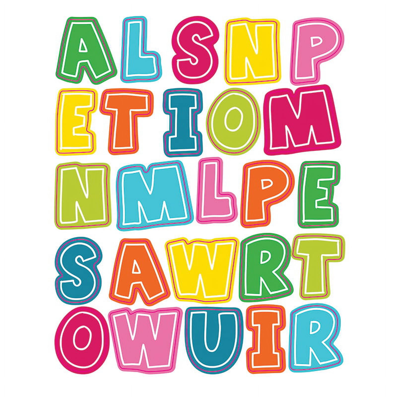 SCHOOL POP ALPHABET UPPERCASE SHAPE STICKERS - Walmart.com