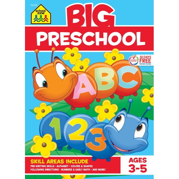 School Zone, Preschool Workbook, Revised edition, 320 pages - Walmart.com