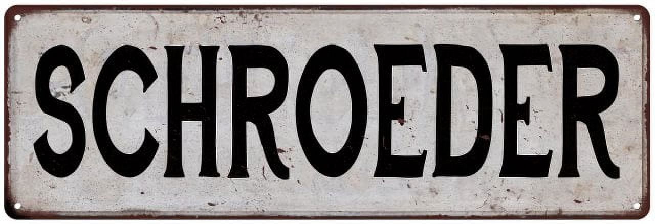 SCHROEDER Vintage Look Rustic Chic Metal Sign 8x24 108240036945 ...