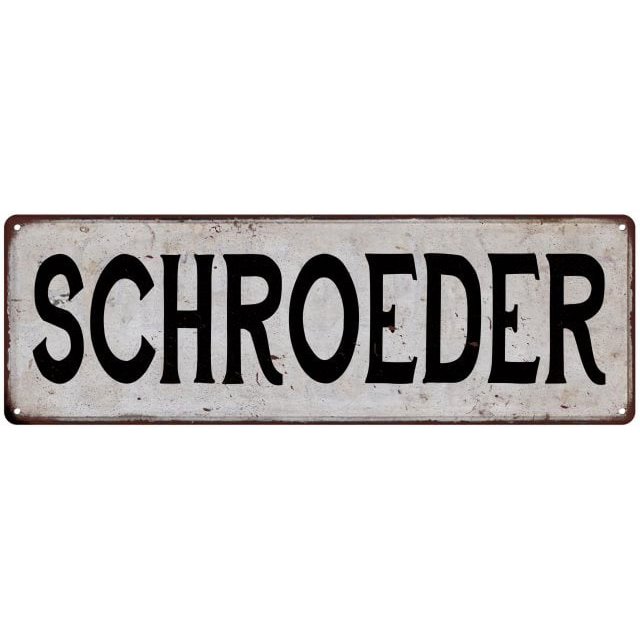 SCHROEDER Vintage Look Rustic Chic Metal Sign 8x24 108240036945 ...