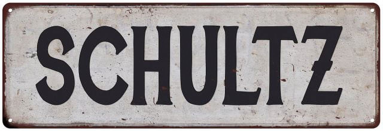 SCHULTZ Vintage Look Rustic Chic Metal Sign 8x24 108240036673 - Walmart.com