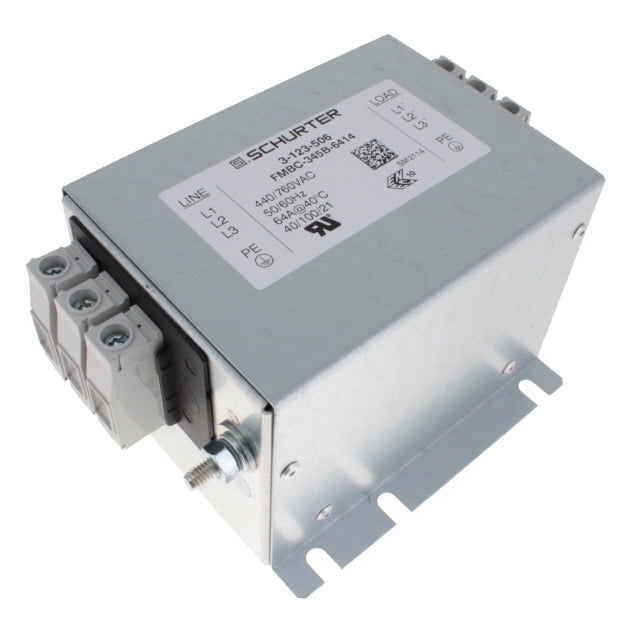 SCHURTER 3-123-506, Power Line Filters FMBC EP, 64A 760VAC, Screw ...