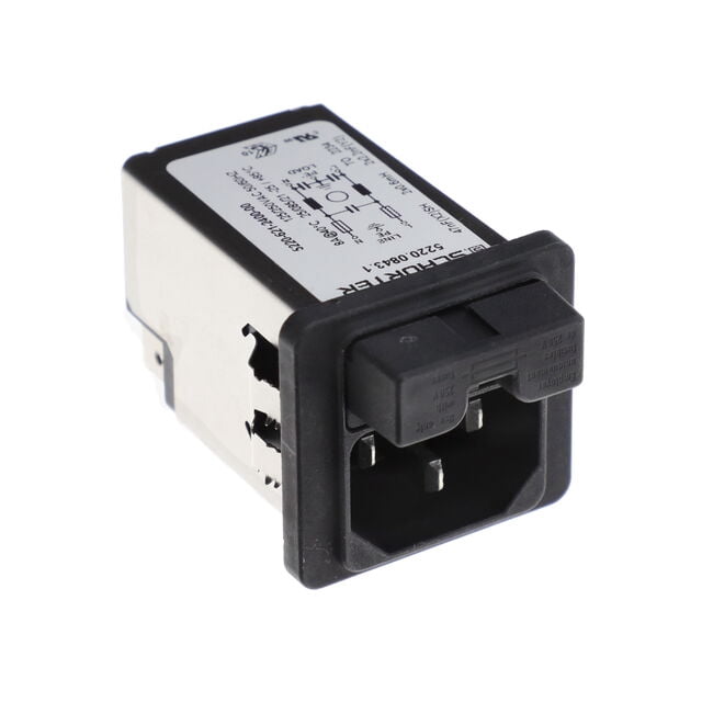 SCHURTER 5220.0843.1, AC Power Entry Modules 5220 POWER ENTRY MODULE W ...
