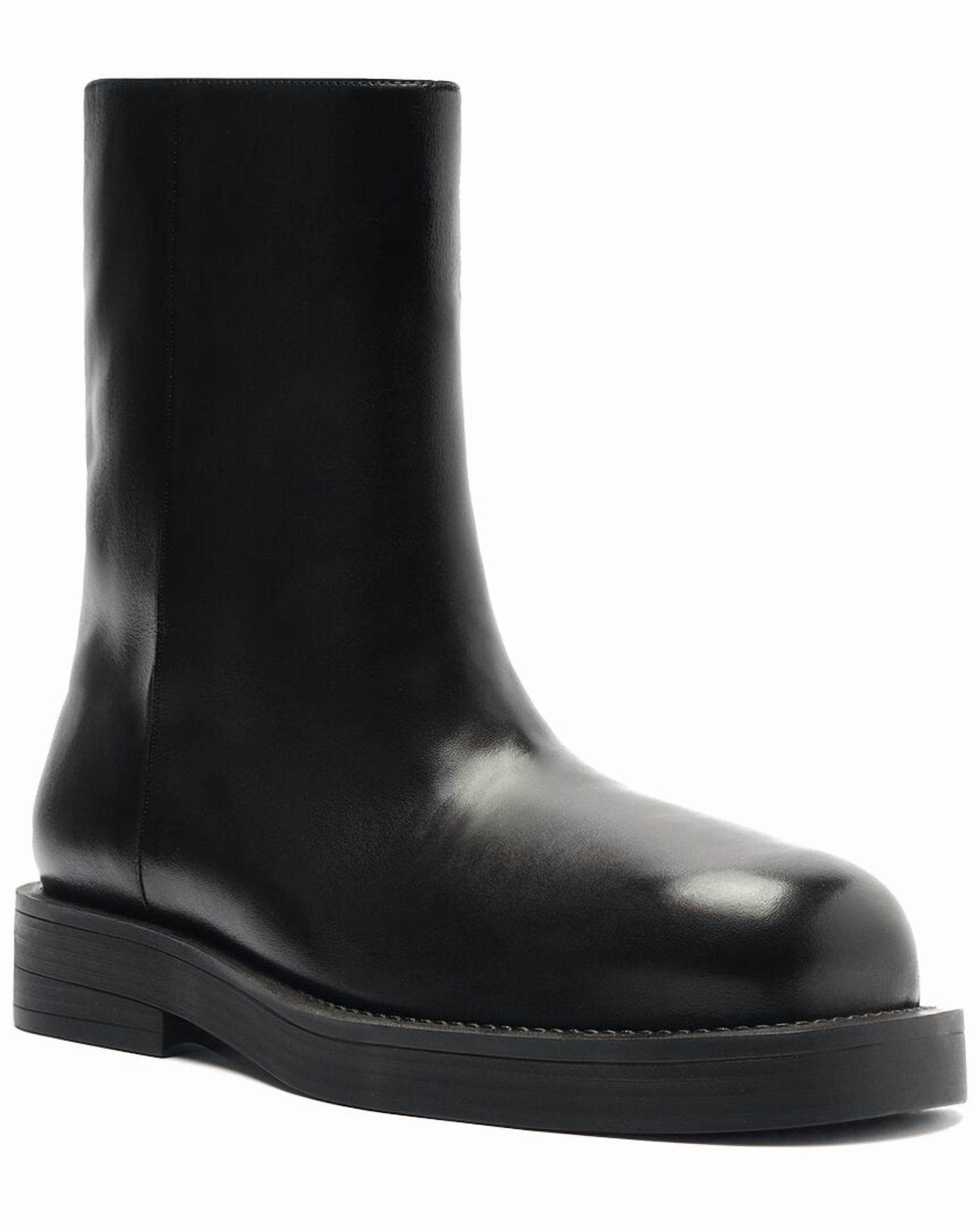 SCHUTZ Jamie Leather Bootie, 10.5, Black - Walmart.com