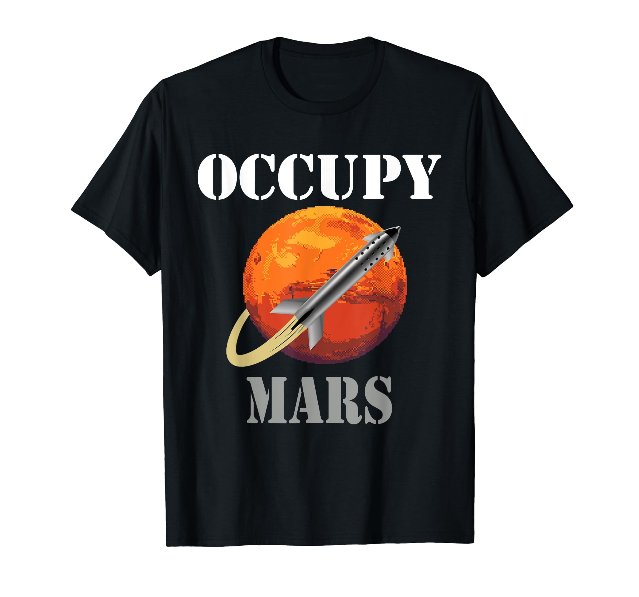 SCI-FI Space interstellar rocket starship Occupy Mars T-Shirt - Walmart.com