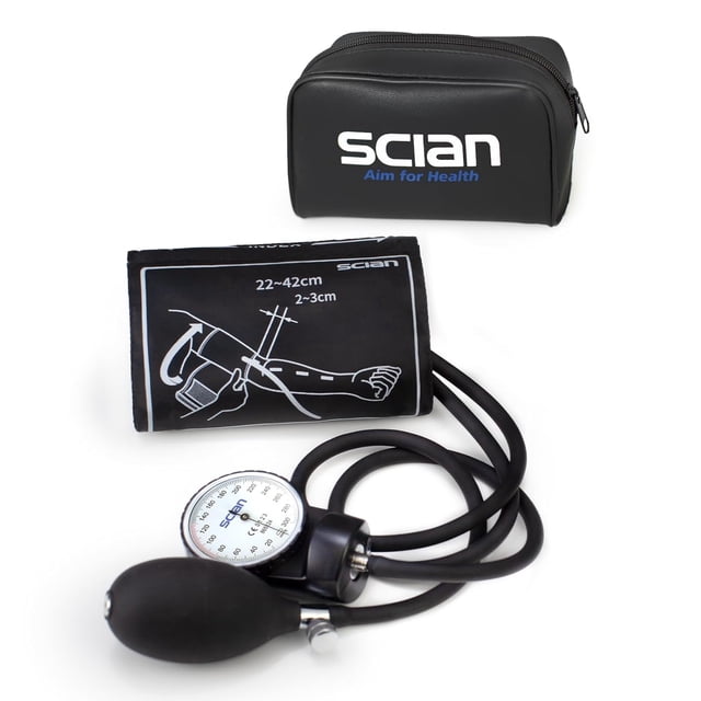 SCIAN Aneroid Sphygmomanometer Manual Blood Pressure Cuff with D-Ring ...