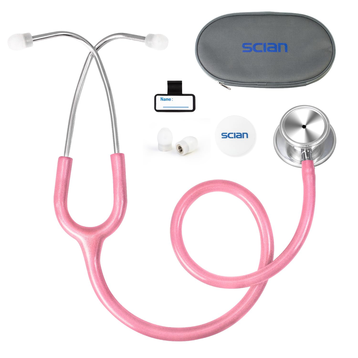 SCIAN Dual Head Stethoscope for Nurses, Kids, Adults, Classic Stainless ...