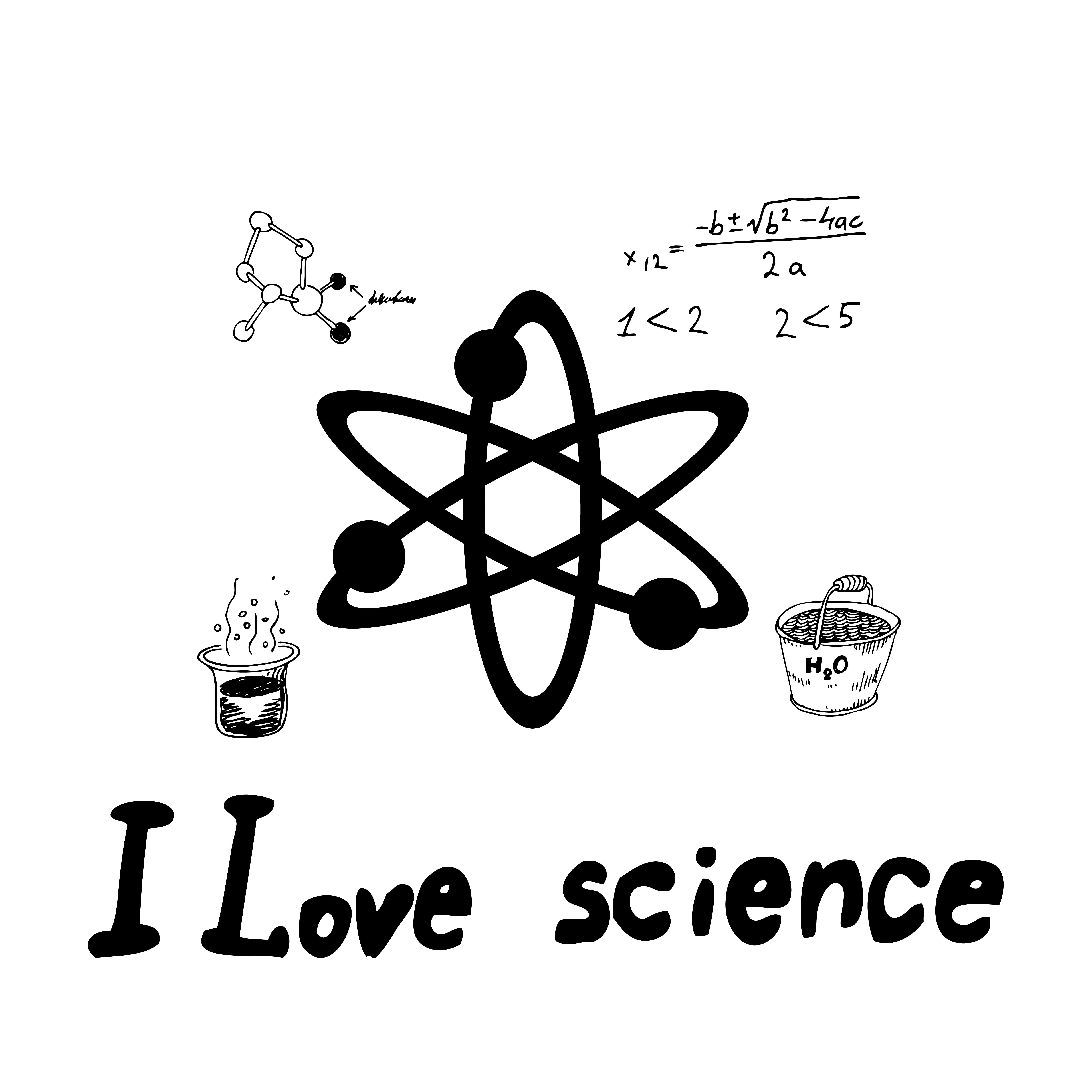 SCIENCE - Home Kids Bedroom Art Atom Rings DNA Structure Mathematical ...
