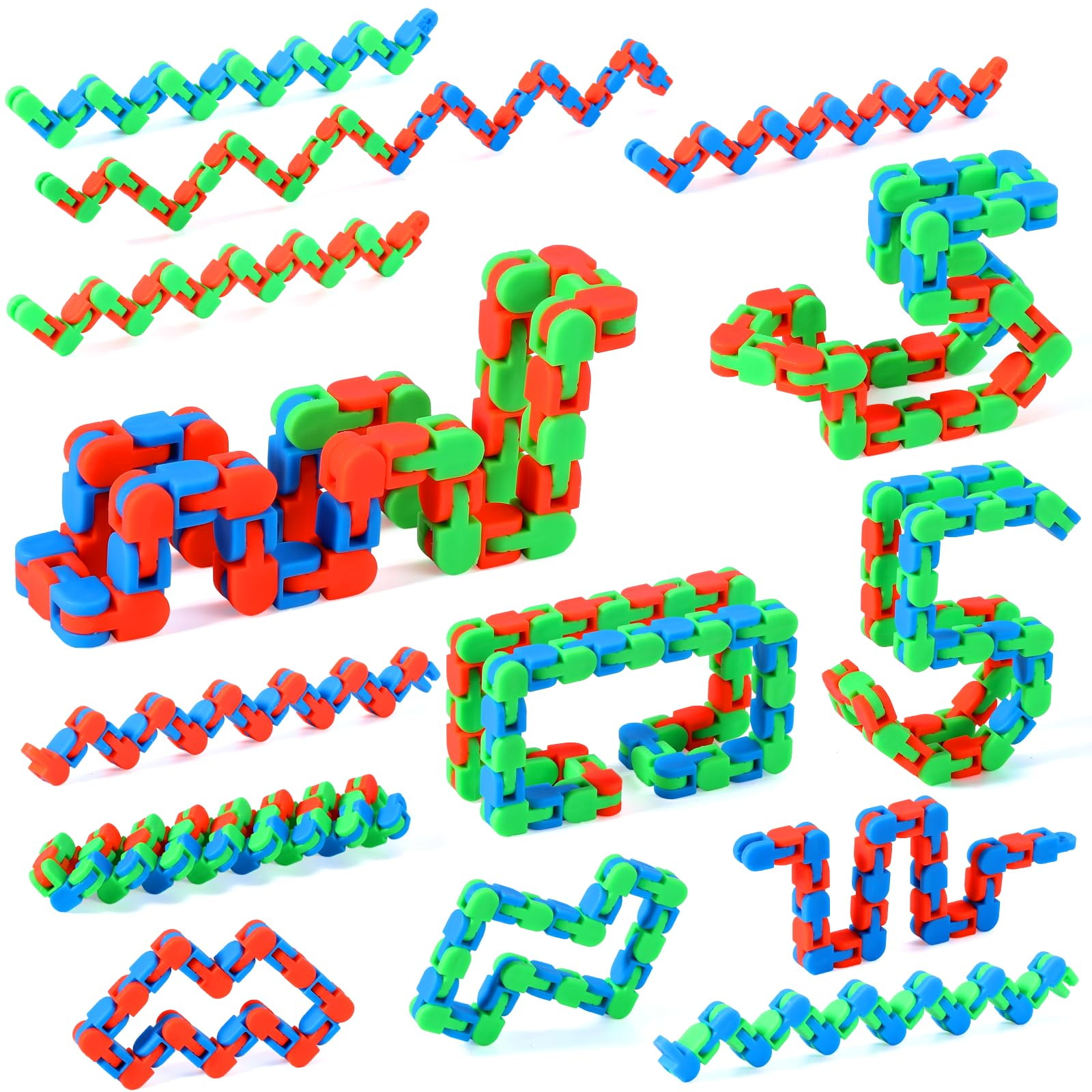 SCIONE 10 Pack Wacky Tracks Fidget Toys for Kids Classroom Students School Sensory Autism Toys ...