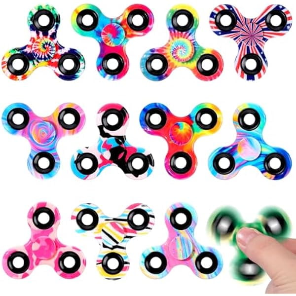 SCIONE 12 Pack Fidget Spinner Toys for Kids,Sensory Toys for Kids with Autism,Anxiety Autism ...