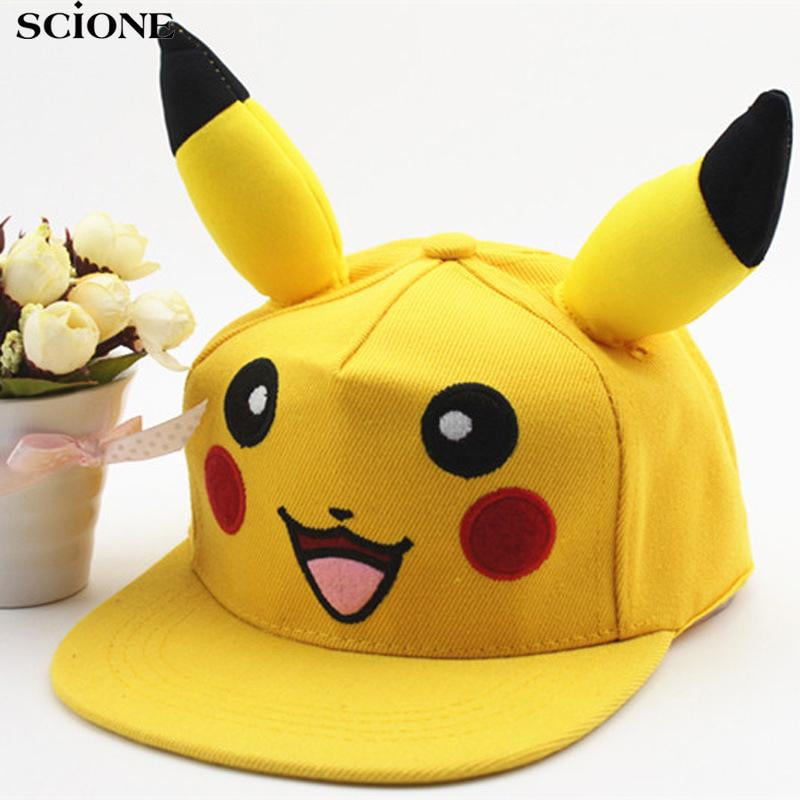 SCIONE Anime Pikachu Cosplay Hat Women Girls Kawaii Demo Sunscreen ...