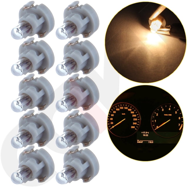 SCITOO 10 Pcs T3 Neo Wedge Halogen Light Bulbs Instrument Gauge Cluster ...