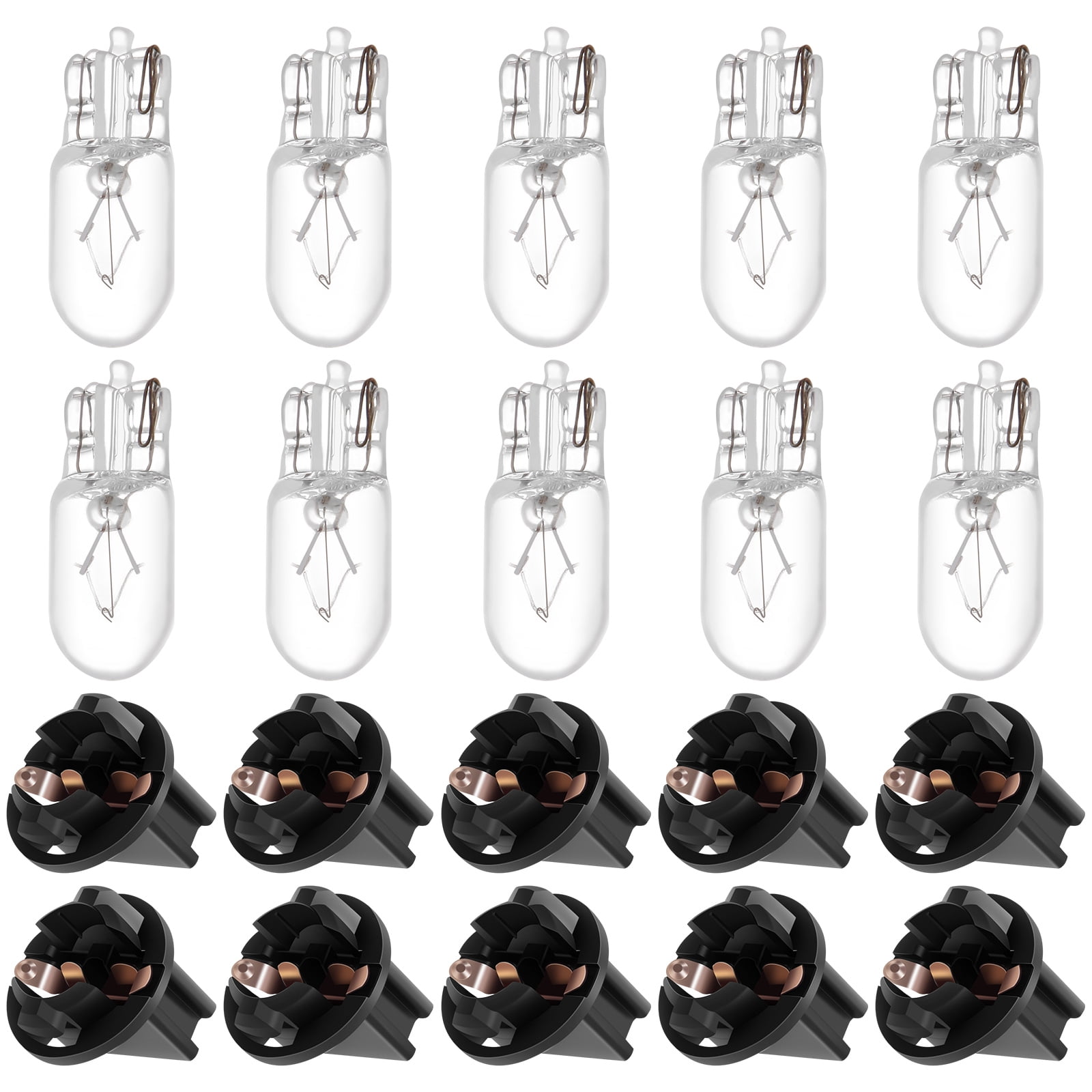 SCITOO 10Pcs T10 194 Dash Light Bulbs Instrument Gauge Cluster Light ...