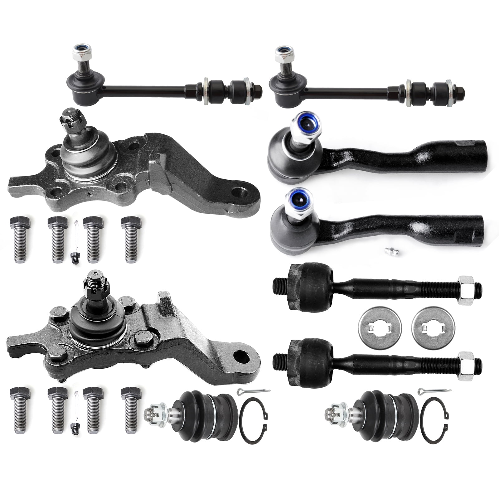 SCITOO 10pc Front Suspension Kit Ball Joint Front Sway Bar End Link Tie Rod End Replacement for ...