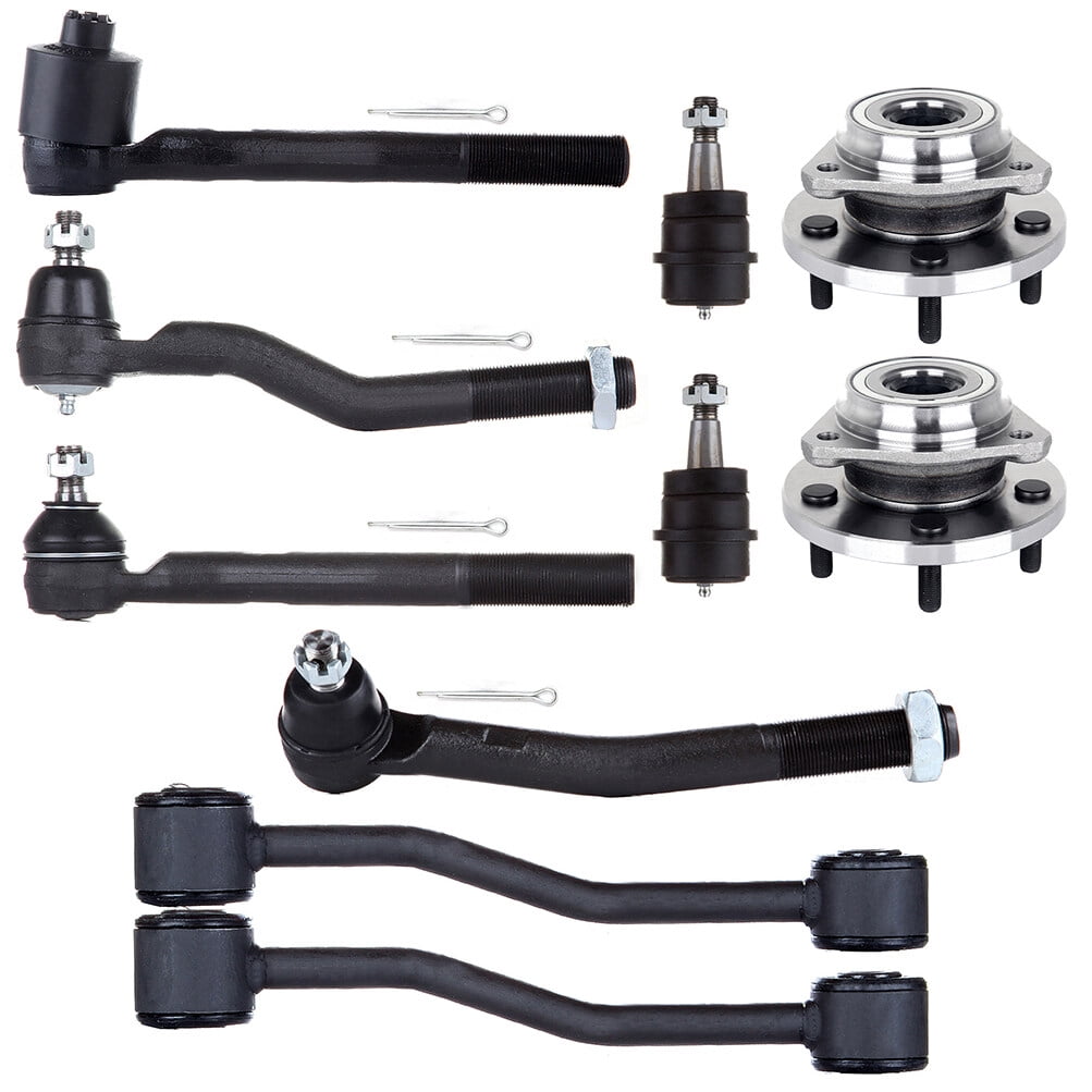 SCITOO 10pcs Front Suspension Kit Inner Outer Tie Rod Ends Sway Bar ...