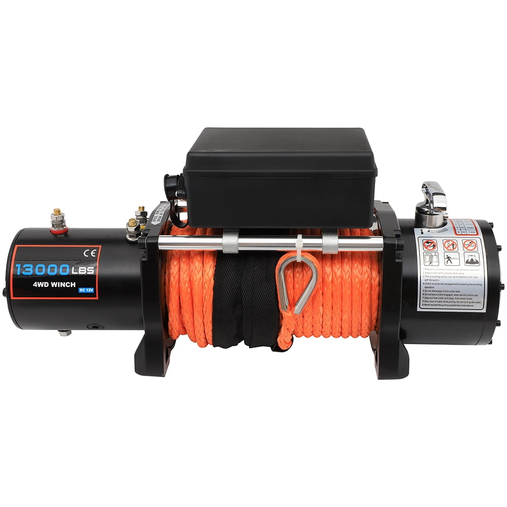 SCITOO 12V Electric Winches with Aluminum Fairlead Electric Synthetic ...