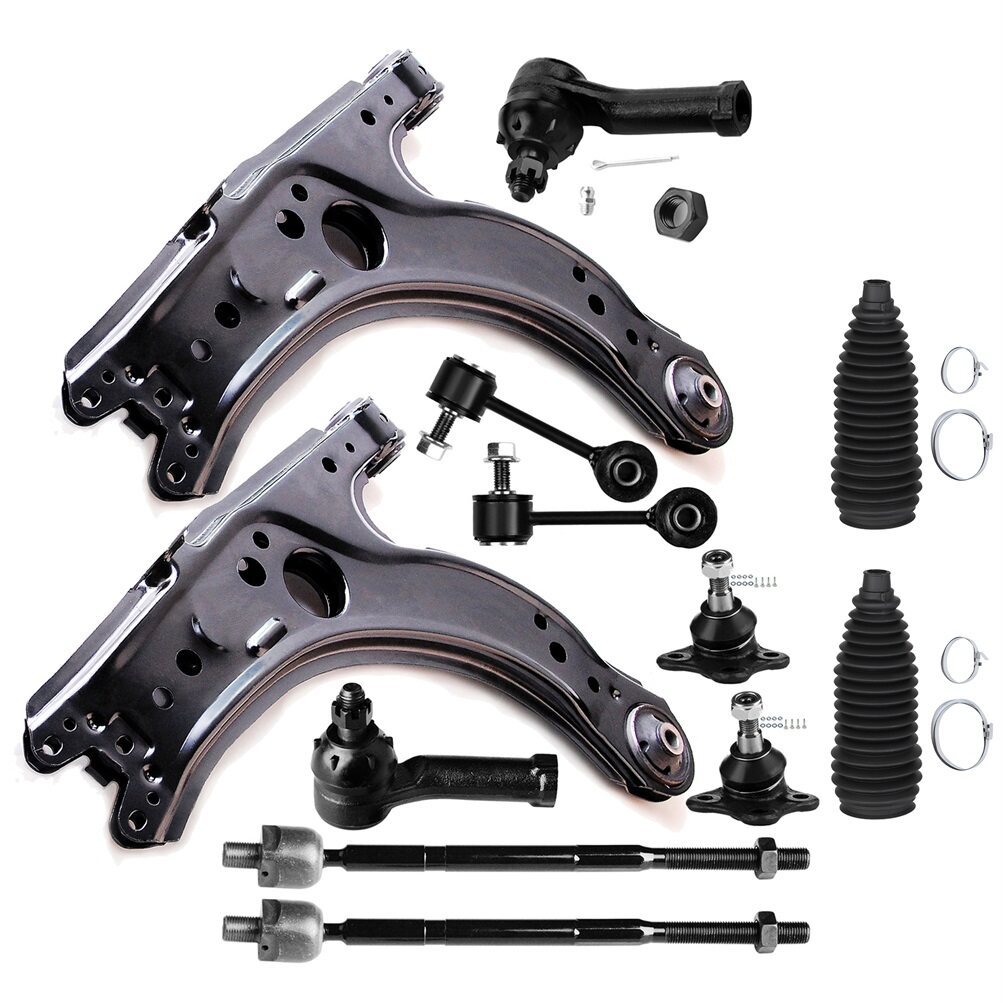 SCITOO 12pcs Front Suspension Kit Lower Control Arm Ball Joint Outer Inner Tie Rod End w/ Boot ...