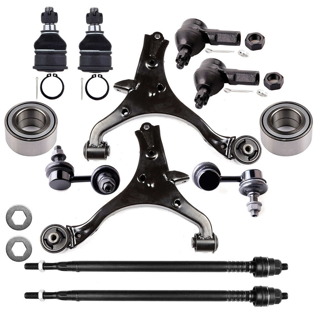 SCITOO 12pcs Front Suspension Kit Lower Control Arm Ball Joints Inner Outer Tie Rod Ends Sway ...