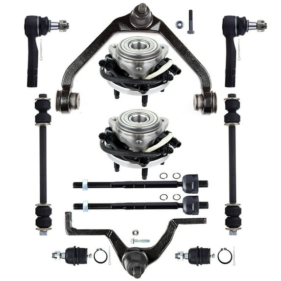 SCITOO 12pcs Front Wheel Bearing Hub Upper Control Arm And Ball Joints ...