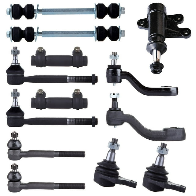 SCITOO 13pcs Front Suspension Kit Front Sway Bar Tie Rod End Pitman Arm Idler Arm Bracket ...