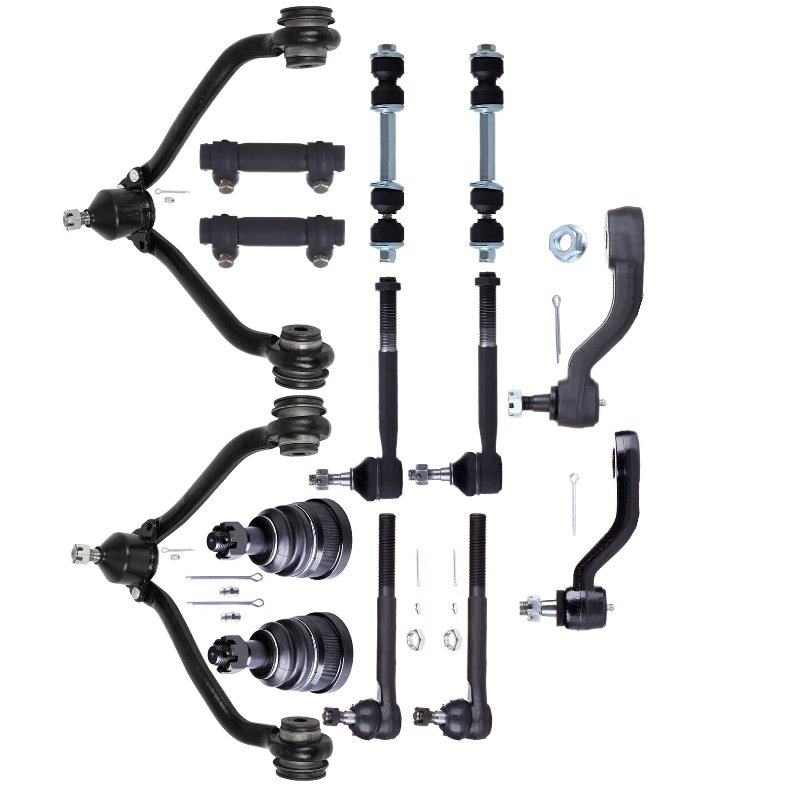 SCITOO 14pc Front Suspension Kit Ball Joint Upper Control Arm Idler Arm ...