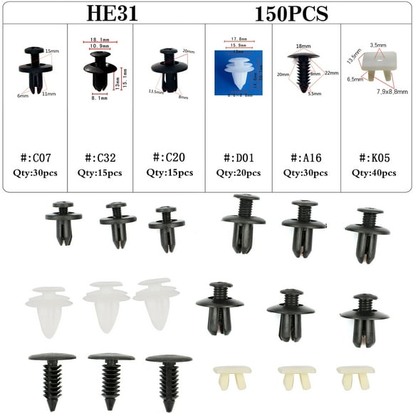 Push Retaining Clips