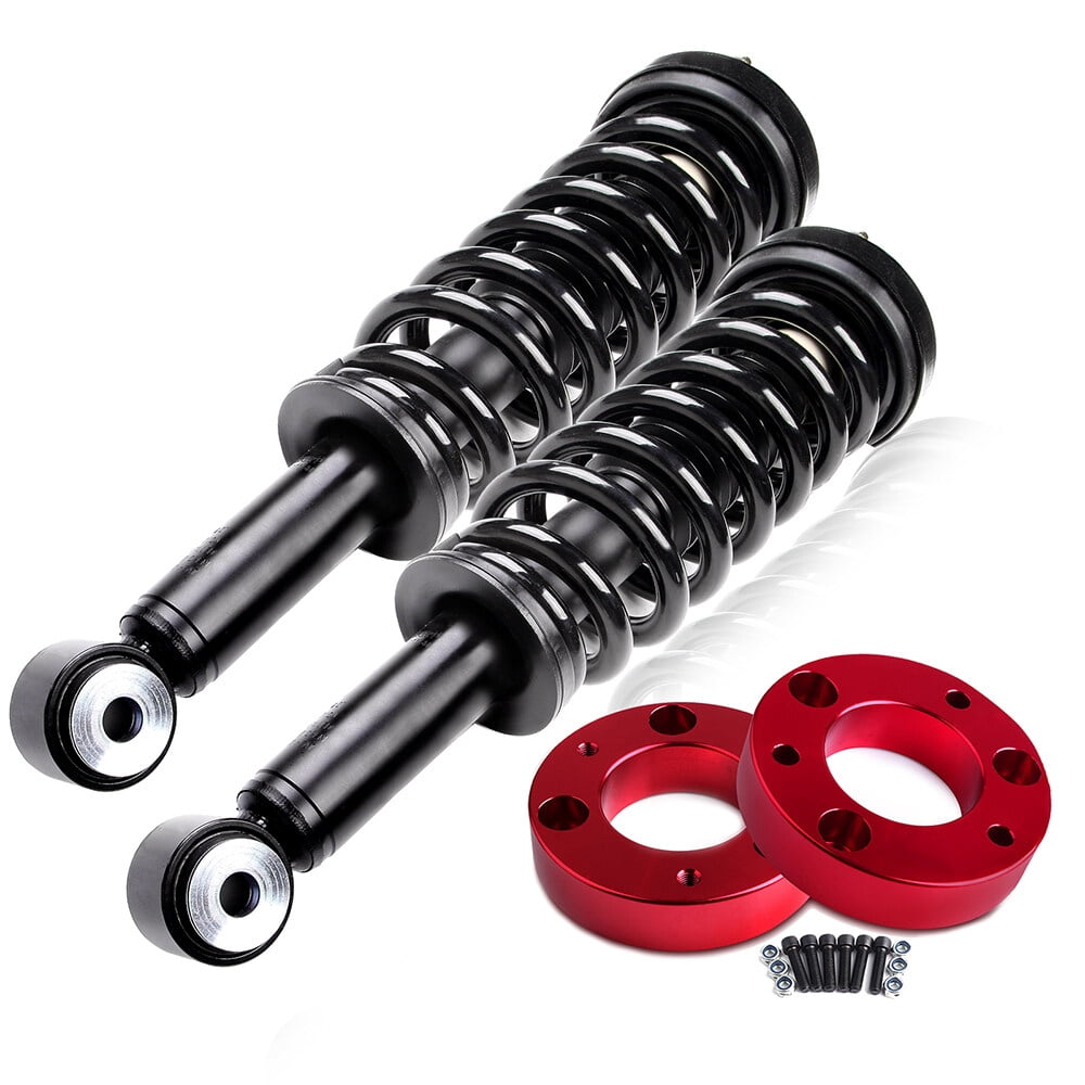 SCITOO 2 inch Red Front leveling kit + Complete Strut Front Pair Struts ...
