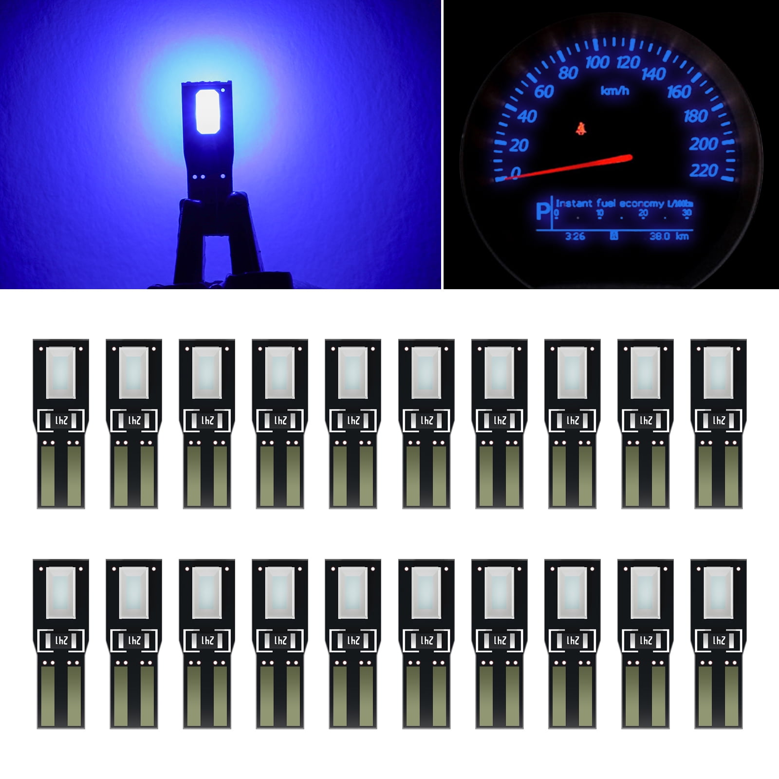 SCITOO 20 x T5 Instrument Lights For Buick For Allure 2005-2010 For Buick For Cascada 2016-2017 ...