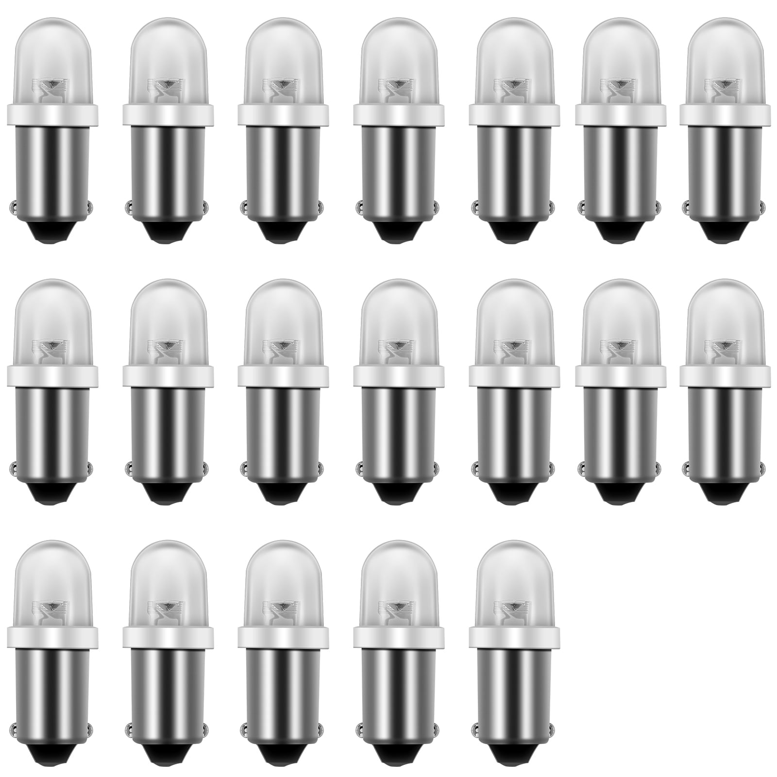 SCITOO 20Pcs BA9S Dash Light Bulbs 1895 64111 Instrument Gauge Cluster ...