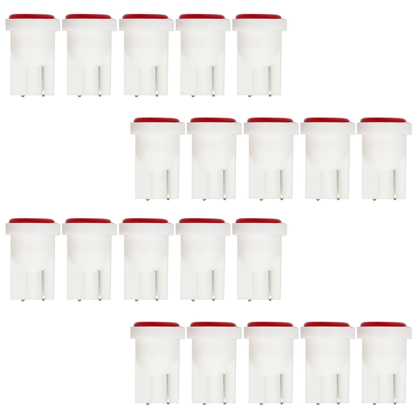 SCITOO 20x Instrument Cluster Dash Panel Lights T10 Red COB-12V/24V ...