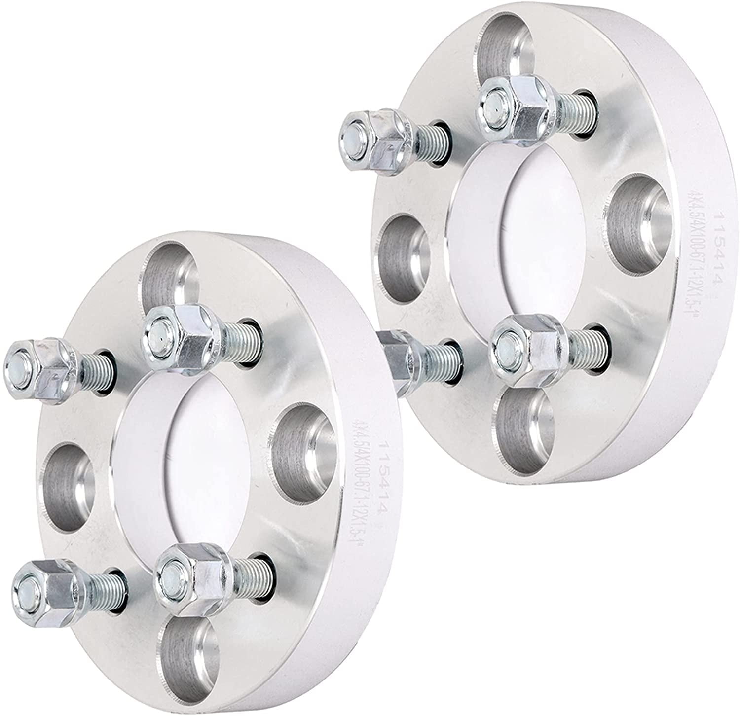 SCITOO 2X 4 Lug 1" Wheel Spacers Adapters 4x4.5 to 4x100 12x1.5 Studs ...