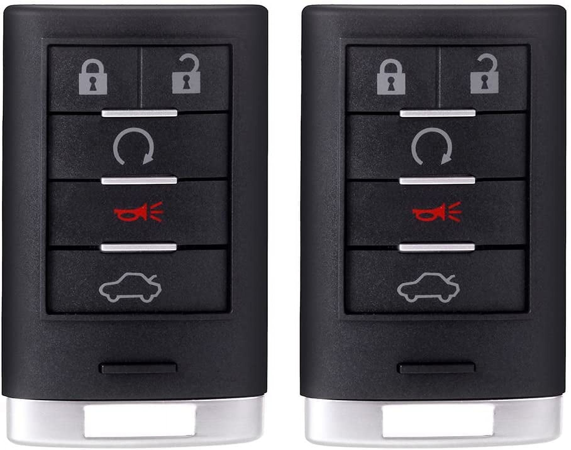 SCITOO 2X Keyless Entry Remote Control Car Key Fob Shell Case 5 Buttons ...