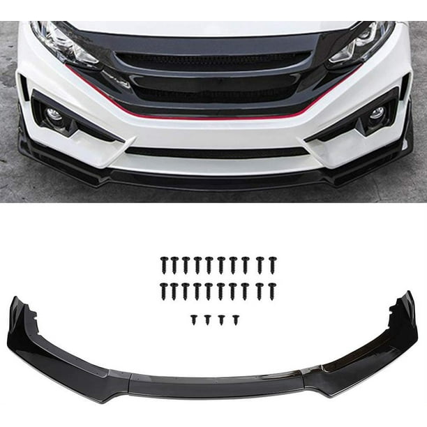 SCITOO 3PCS Black PP Front Bumper Body Kit Spoiler Chin Spoiler Front ...