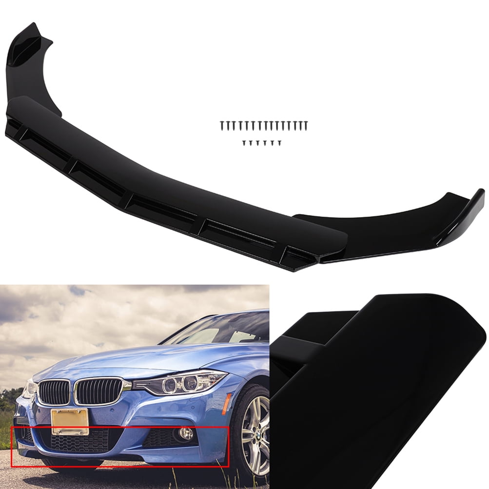 SCITOO 3pcs Glossy Black PP Front Bumper Body Kit Spoiler Chin Spoiler ...