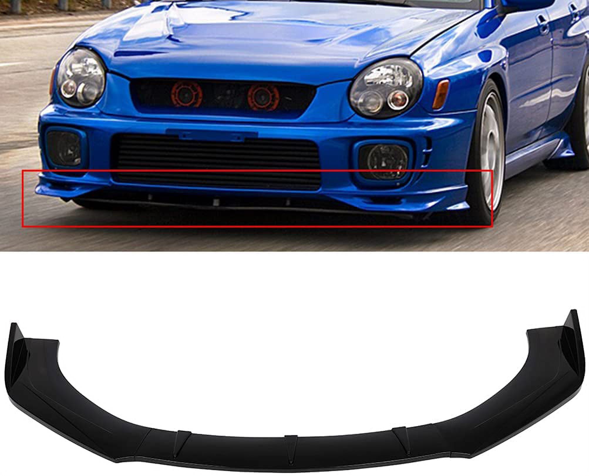 SCITOO 3pcs Glossy Black PP Universal Front Bumper Body Kit Spoiler ...