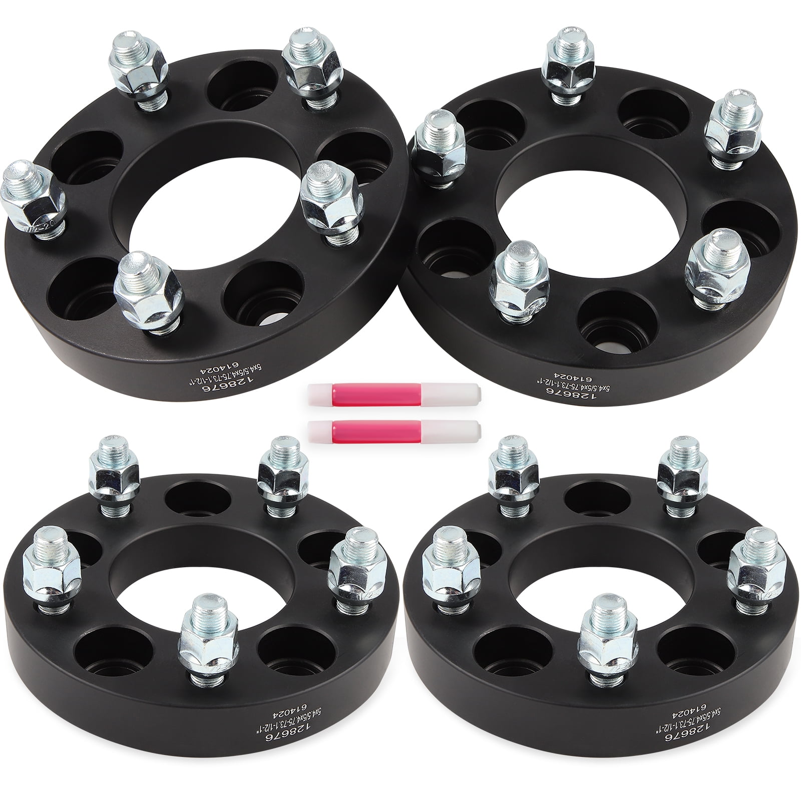 SCITOO 4Pcs 5x4.5 Wheel Adapters 1" Bore 73.1mm Studs 1/2"-20 5 Lug ...