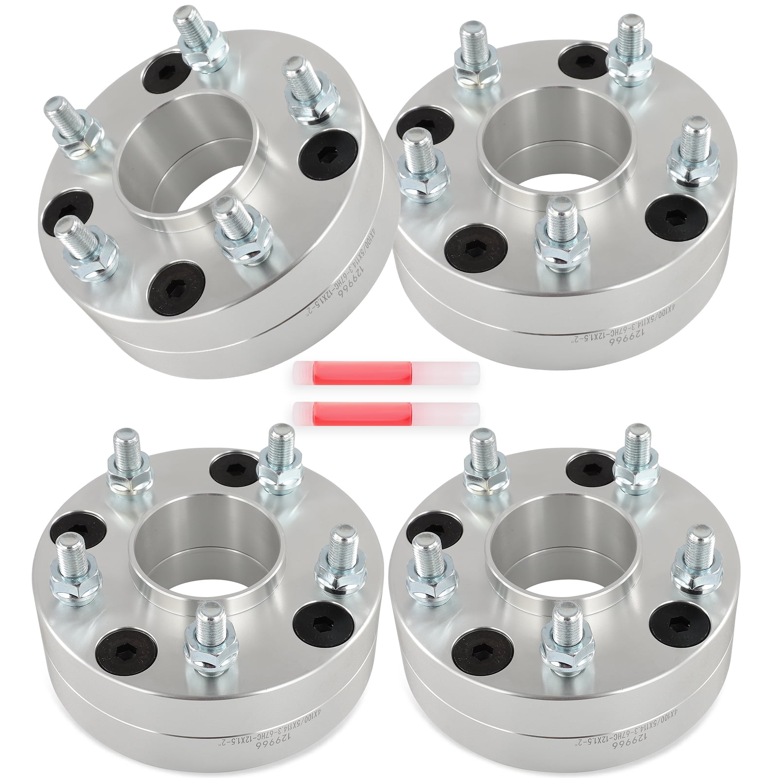 SCITOO 4Pcs Wheel Adapters 2" 4x100 to 5x114.3 Bore 67mm Studs 12x1.5 ...