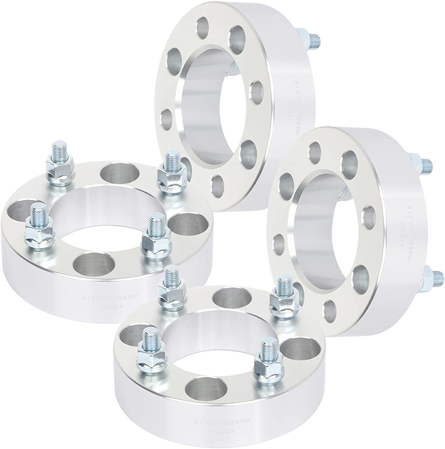SCITOO 4X 1.5 inch 4 Lug 4x114.3 Wheel Spacers 4x4.5 to 4x4.5 12x1.5 82 ...