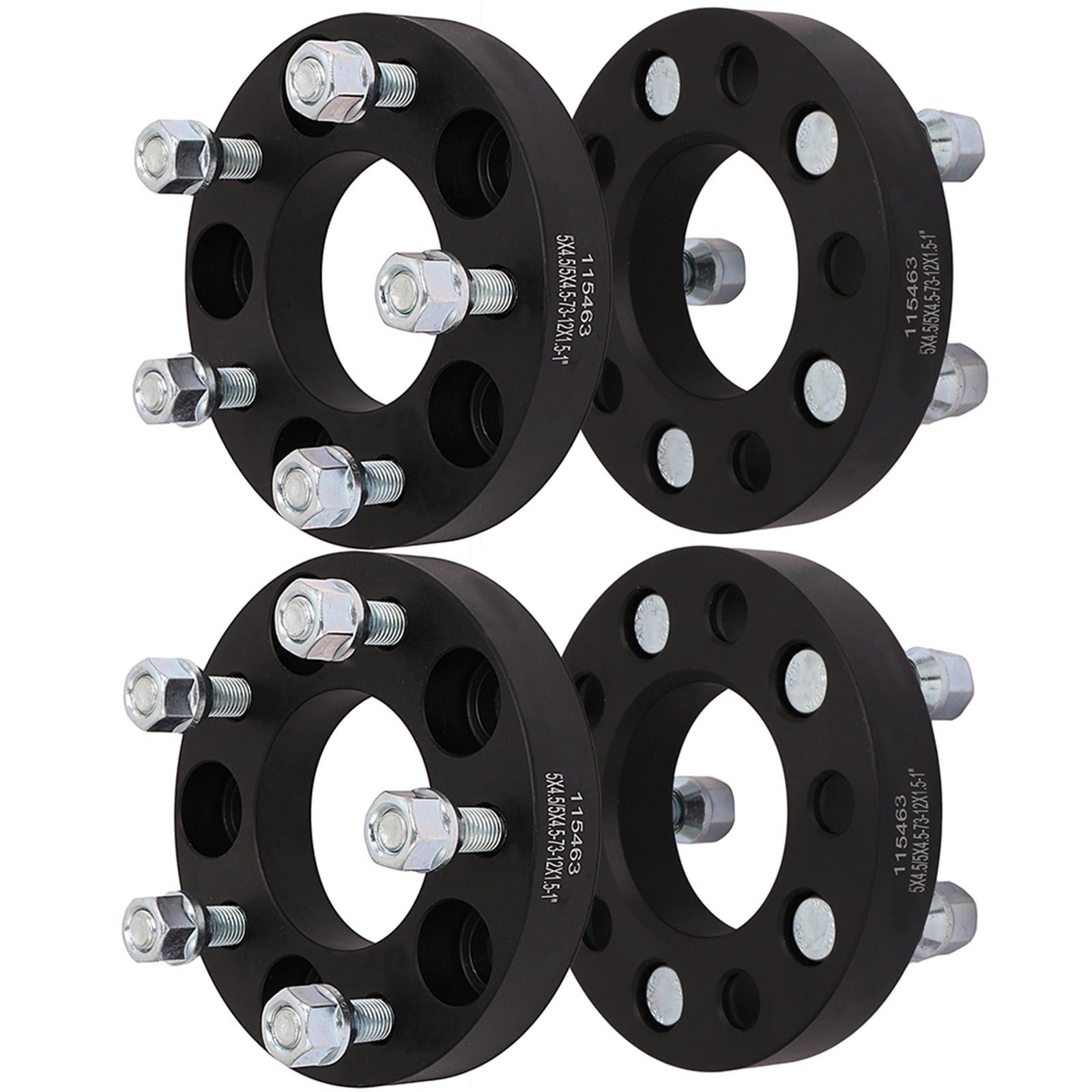 SCITOO 4X 1" 5x4.5 Wheel spacers 5x114.3 to 5x114.3 with 12x1.5 Studs ...