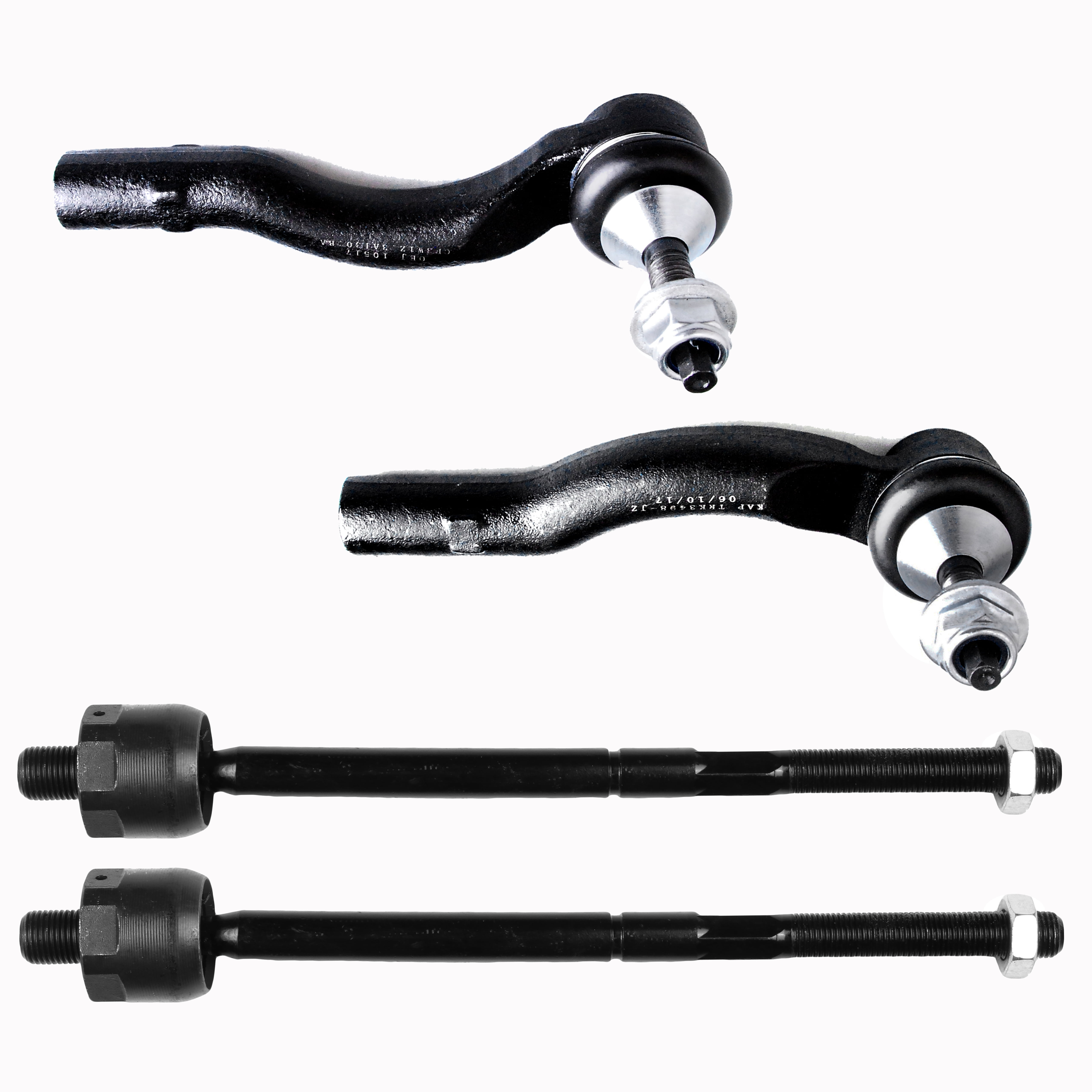 SCITOO 4pcs Front Suspension Kit Inner Outer Tie Rod End Fit 2003-2011 ...