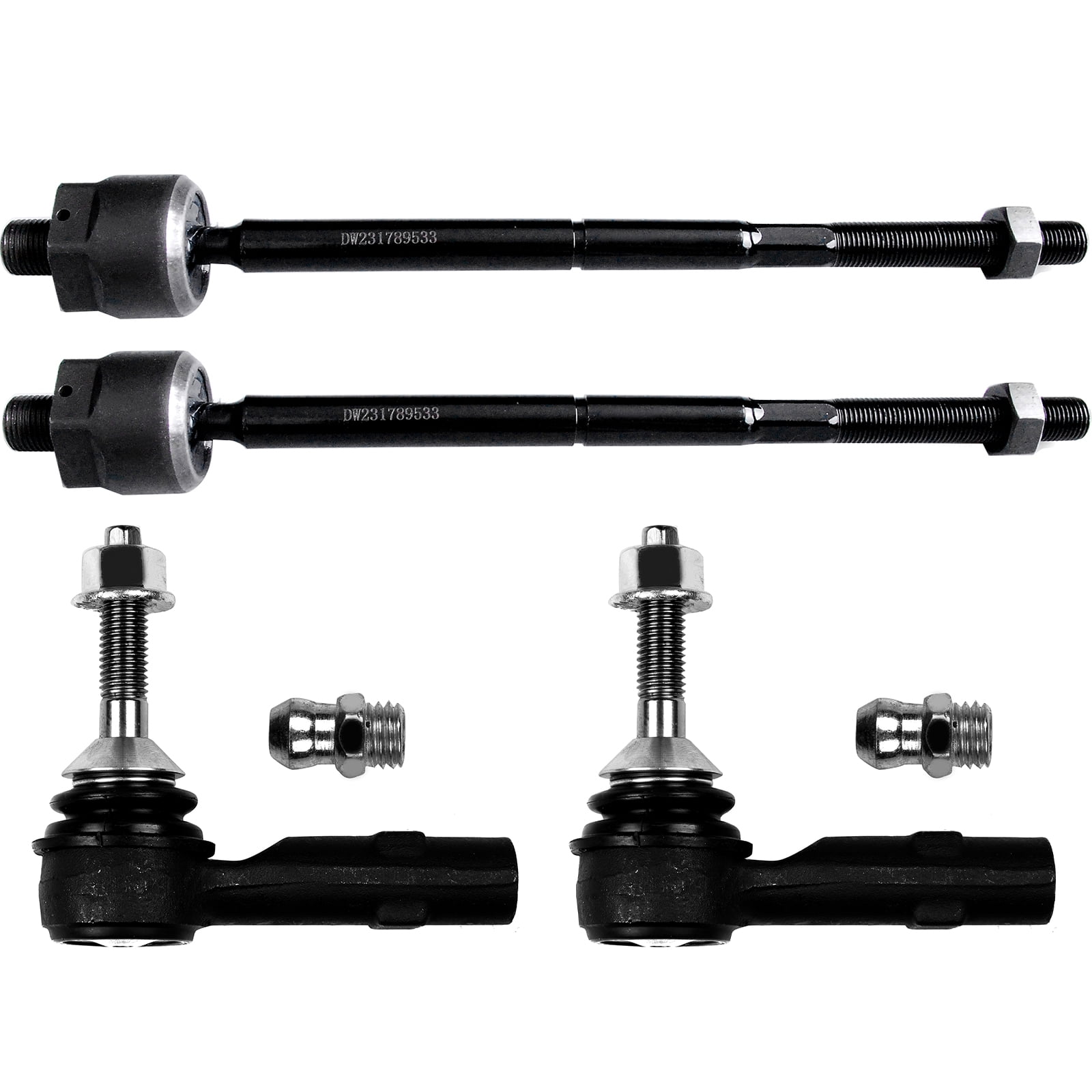 SCITOO 4pcs Front Suspension Kit Inner Outer Tie Rod End Fit 2005-2007 ...