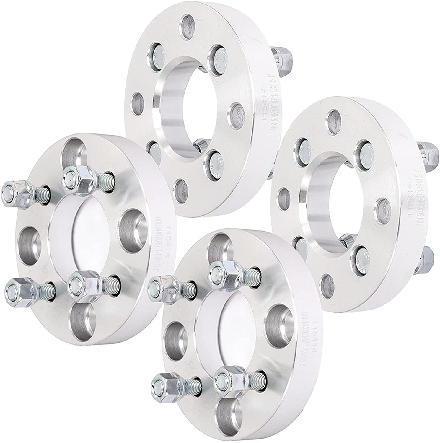Scitoo 4x4.5 to 4x100 Wheel Spacers, 1 Inch Thick, 67.1mm Bore, 4 Lug ...