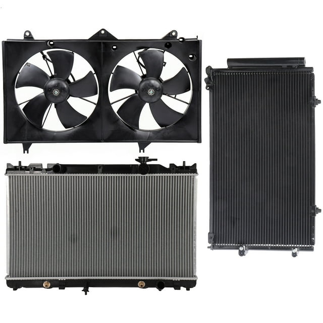 SCITOO 620-453 Cooling Fan*1+ 2988 Radiator*1+ 4128 Condenser*1 Fit for ...
