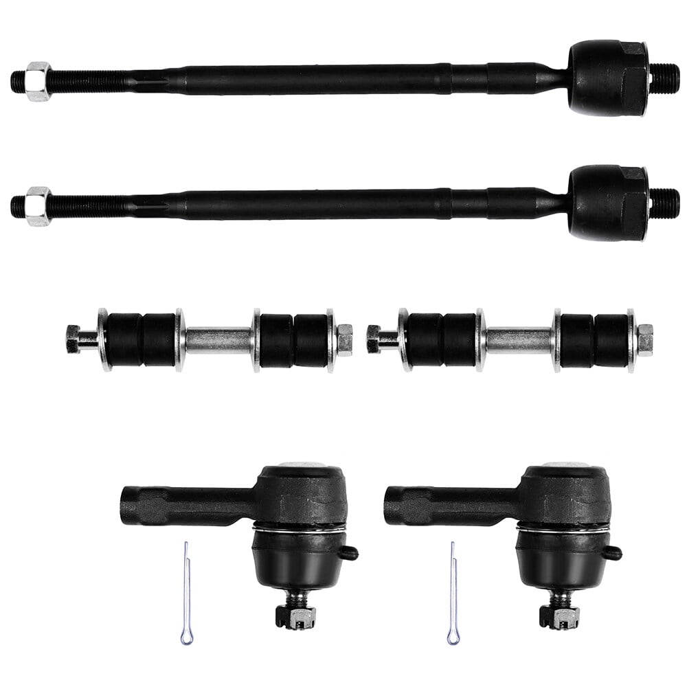 SCITOO 6pcs Front Suspension Kit Outer Inner Tie Rod End Rear Sway Bar ...