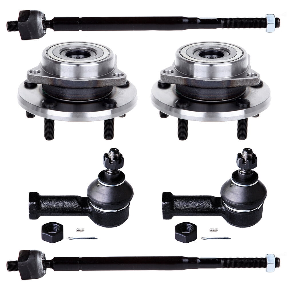 SCITOO 6pcs Front Suspension Kit Wheel Hub Inner Outer Tie Rod End Fit ...