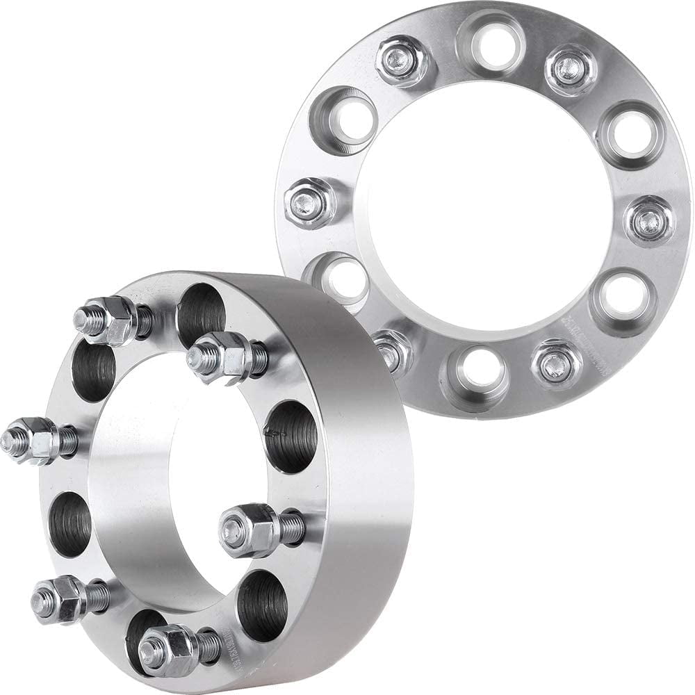 SCITOO 6x5.5 Wheel Spacers 2 inch Thick Hub Bore 108mm with 12x1.5 ...