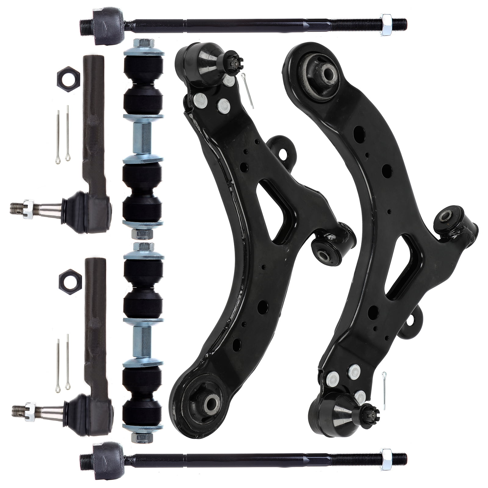 SCITOO 8pc Front Suspension Kit Front Lower Control Arm Ball Joint Sway bar link Tie Rod End ...