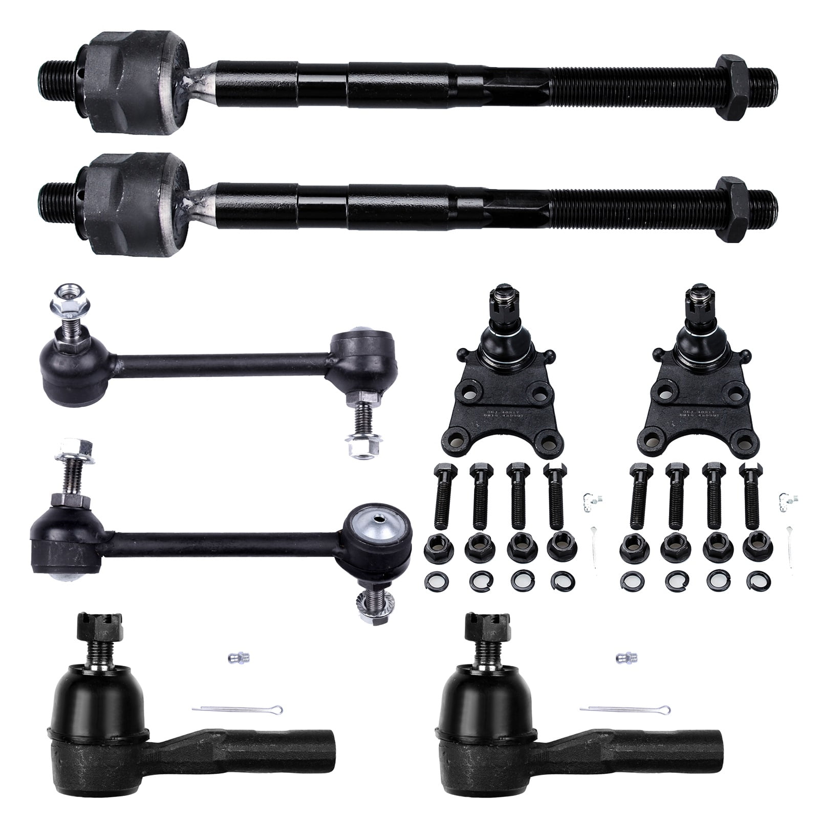 SCITOO 8pcs Front Suspension Kit Inner Outer Tie Rod End Sway Bar Link Lower Ball Joint Fit 2006 ...