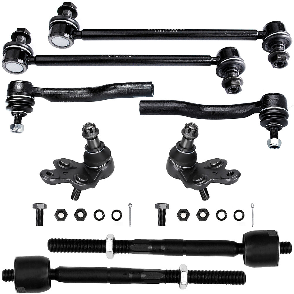 SCITOO 8pcs Front Suspension Kit Inner Outer Tie Rod Ends Sway Bar Links Lower Ball Joints Fit ...