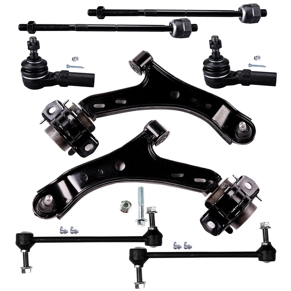 SCITOO 8pcs Front Suspension Kit Lower Control Arm And Ball Joint Inner Outer Tie Rod End Sway ...